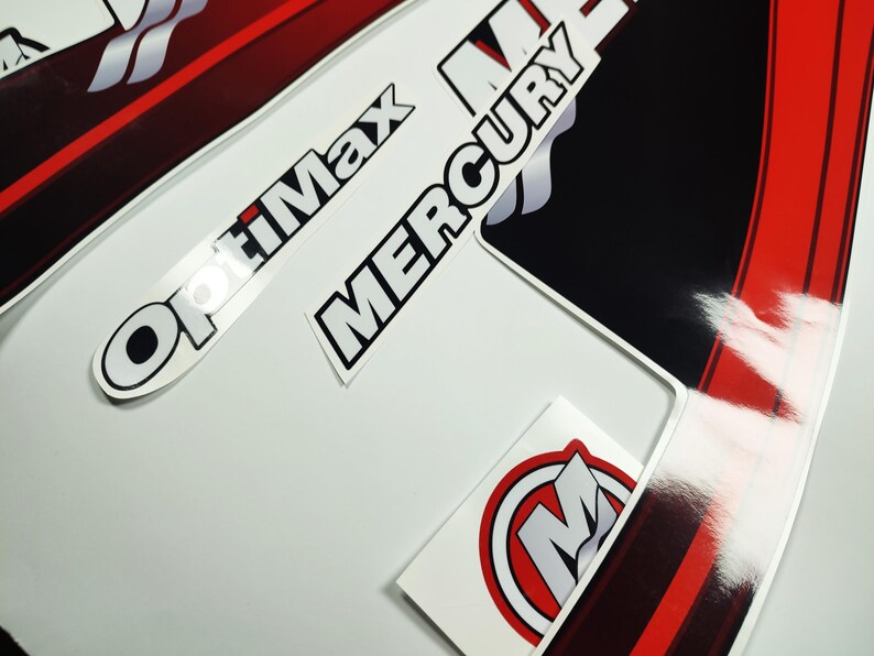 Decal Set for MERCURY Optimax Two Stroke 100 Hp Outboard. Vinyl Kit ...