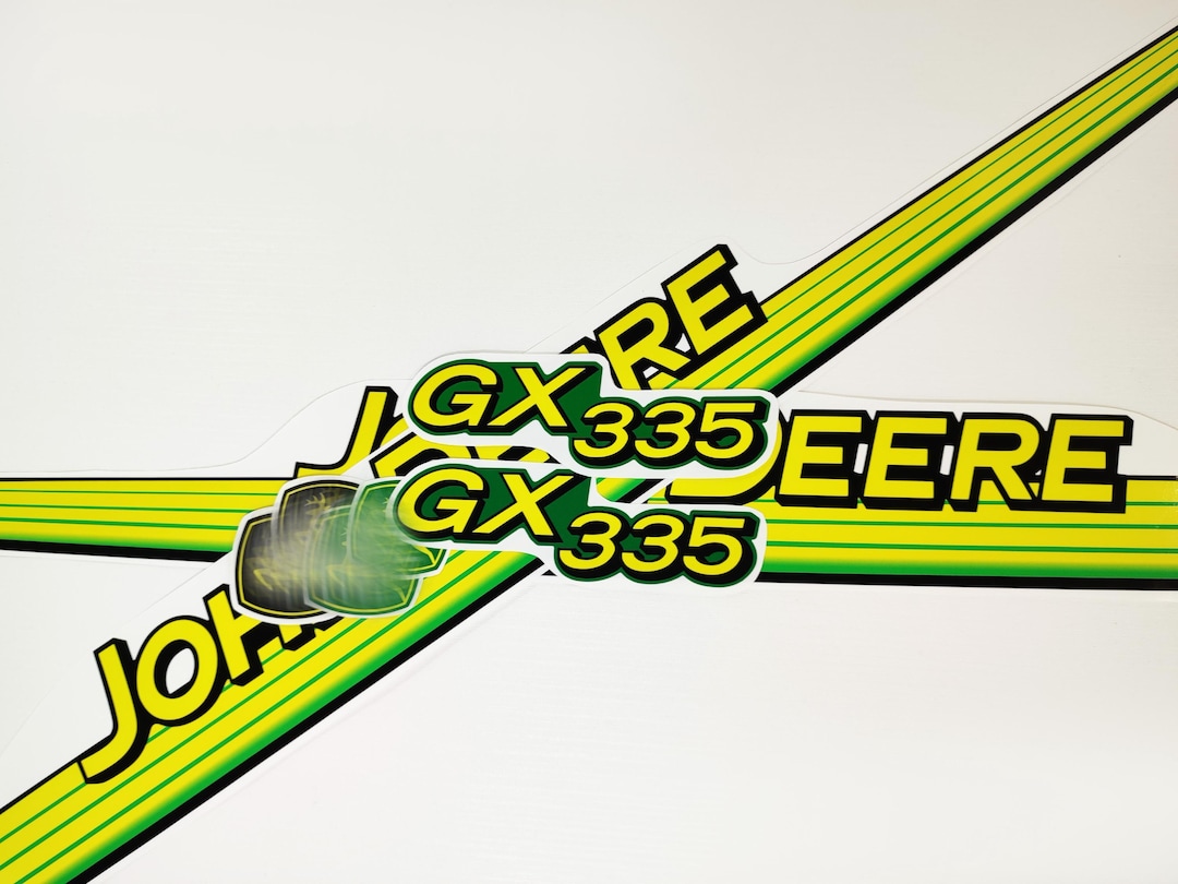 Vinyl Decal Set for Lawn Tractor GX335, Stickers Kit for Hood GX 335 ...