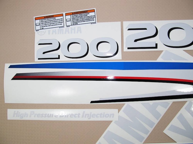 Decal Set Yamaha 200 HPDI Two Stroke Outboard.vinyl Kit | Etsy