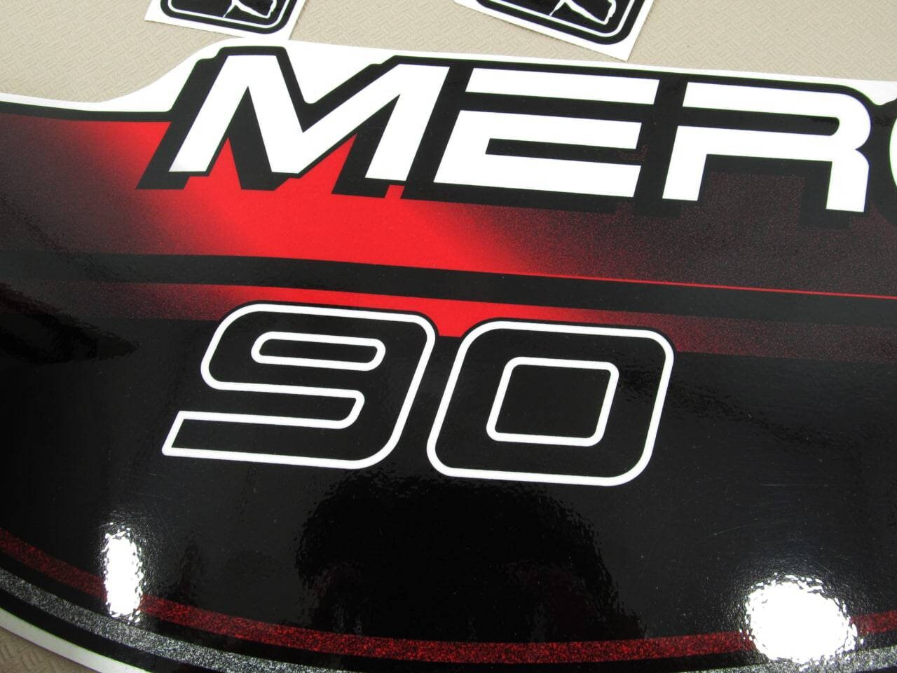 Decal Set for MERCURY Two Stroke 90 Hp Outboard. Vinyl Kit Sticker for ...
