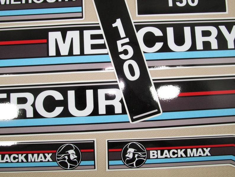 Decal Set for Mercury 150 Hp Outboard. Vinyl Kit Sticker - Etsy