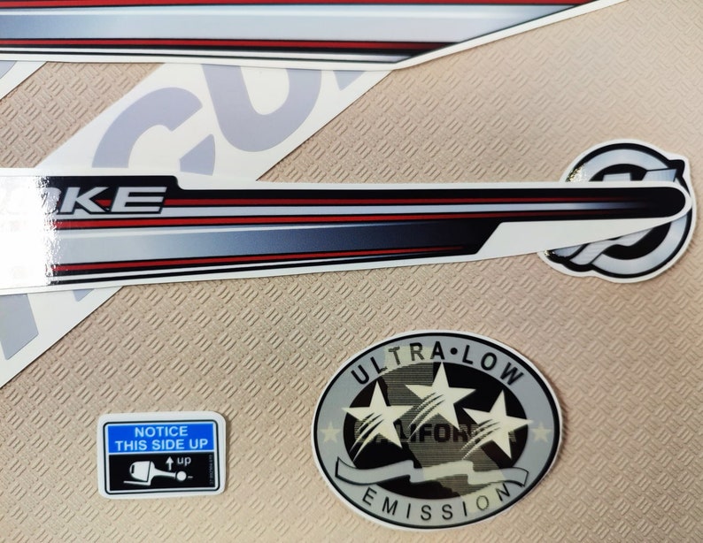 Vinyl Graphic Decals Set of Handmade for Mercury 15 Four Stroke ...