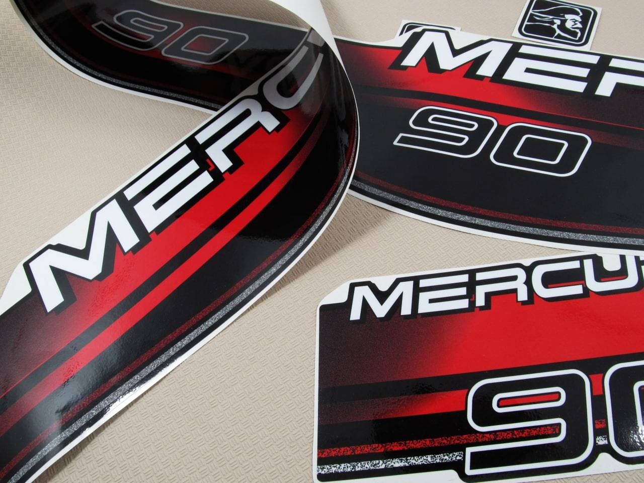 Decal Set for MERCURY Two Stroke 90 Hp Outboard. Vinyl Kit Sticker for ...