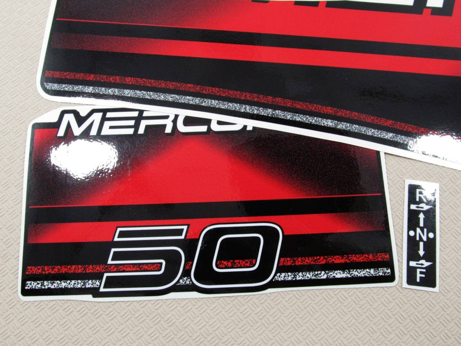 Decal Set for MERCURY Two Stroke 50 Hp Outboard. Vinyl Kit Sticker for ...