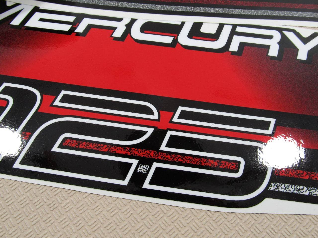 Decal Set for MERCURY Two Stroke 125 Hp Outboard. Vinyl Kit Sticker for ...