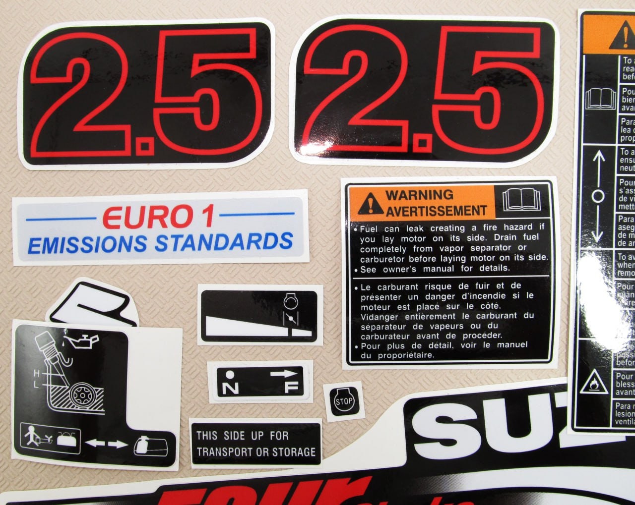 Vinyl Graphic Decals Set Handmade for Suzuki DF 2.5 Four Stroke ...