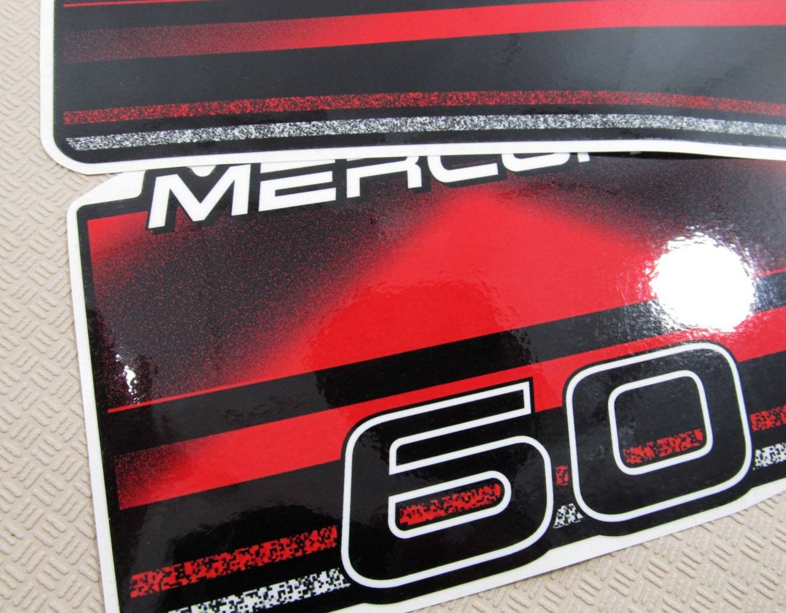 Decal Set for MERCURY Two Stroke 60 Hp Outboard. Vinyl Kit Sticker for ...