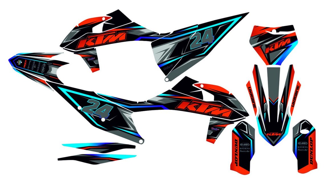 Graphic Vinyl Handmade Kit for KTM SX SXF 125 150 250 350 450 Decals ...
