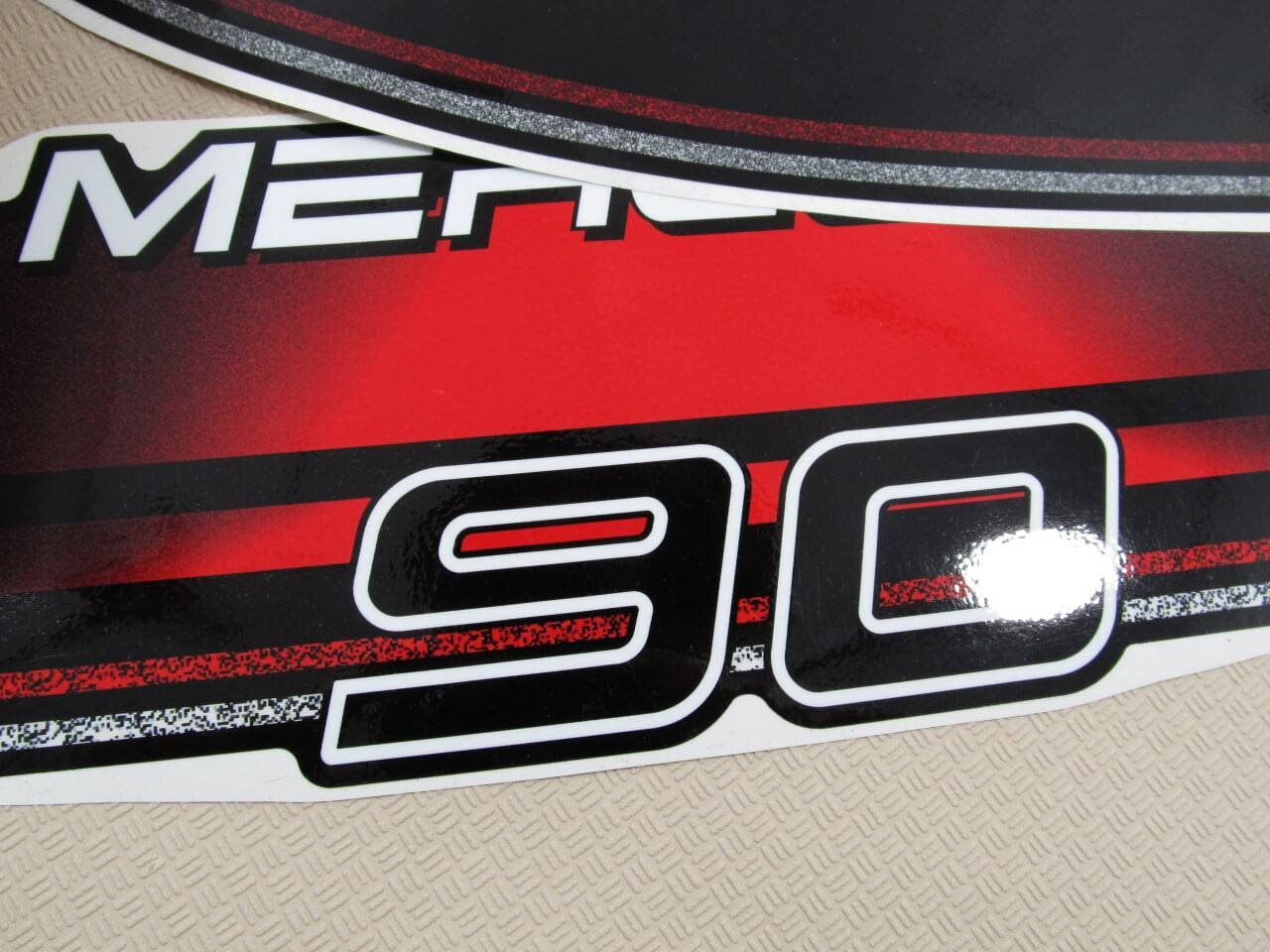 Decal Set for MERCURY Two Stroke 90 Hp Outboard. Vinyl Kit Sticker for ...