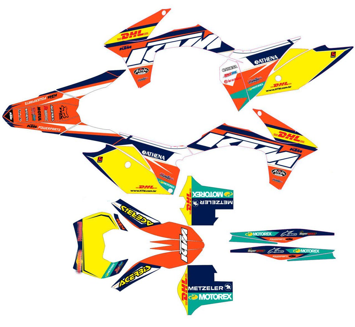 Graphic Vinyl Decal Set for KTM With Headlights Ktm Exc EXC-F Xc-w XCF ...