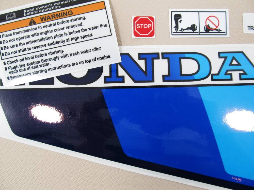 Vinyl Graphic Decals Set Handmade for Honda 100 Outboard Engine.vinyl ...