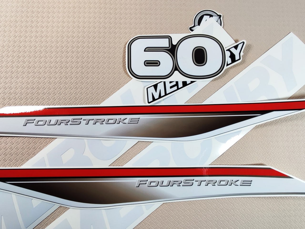 Decal Set for Mercury 60 Hp Outboard. Vinyl Kit Sticker for Mercury 60 ...