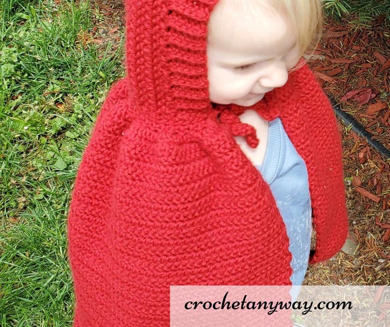 Rosa Pixie Cape: Crochet Pattern for a Red Riding Hood Cape/cloak ...
