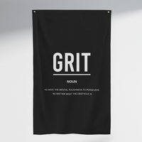 Grit Definition Gym Wall Art Banner Flag, Gym Sign, Gym Banner, Gym ...