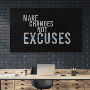 Make Changes Canvas Art Print Success Office Boss Wall Art Gift ...