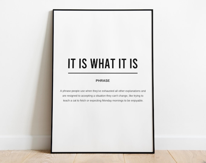 Following up - Wall Decor - Funny Home Print - Office Art - Definition Poster - A6, A5, A4, A3 ...