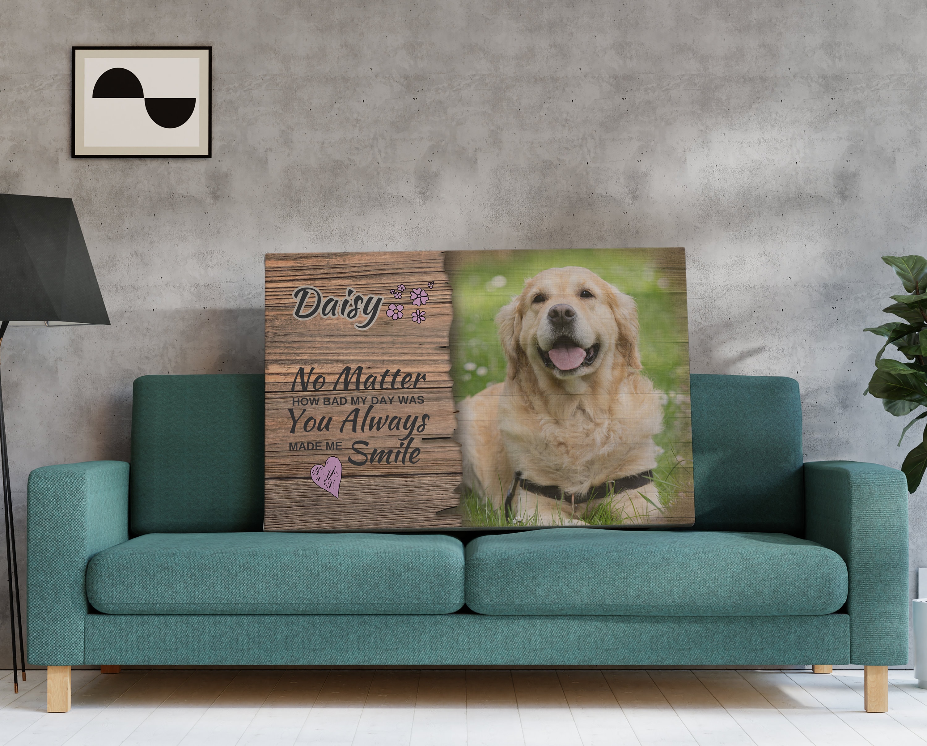 Dog Memorial Personalized Canvas, Custom Pet Canvas, Dog Remembrance ...