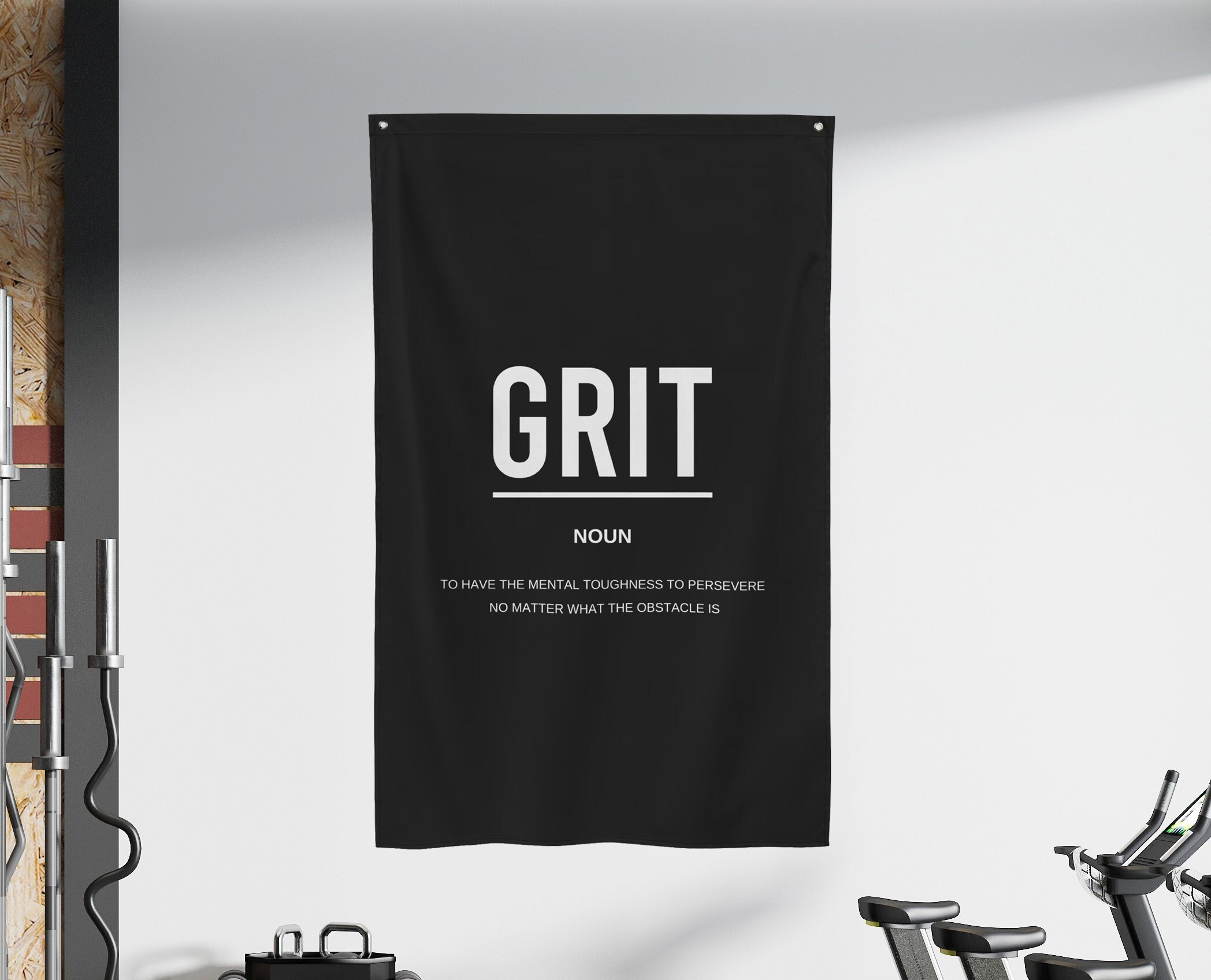 Grit Definition Gym Wall Art Banner Flag, Gym Sign, Gym Banner, Gym ...