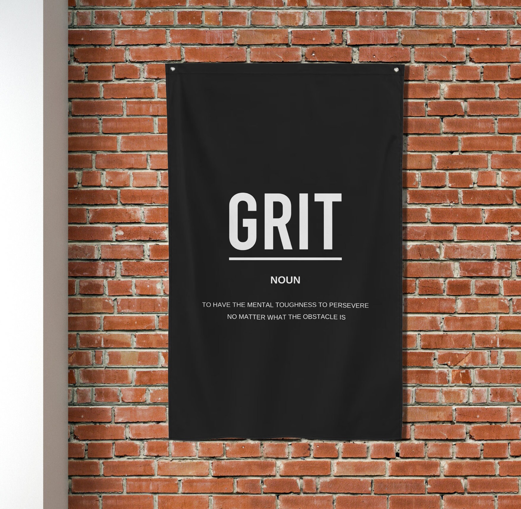 Grit Definition Gym Wall Art Banner Flag, Gym Sign, Gym Banner, Gym ...
