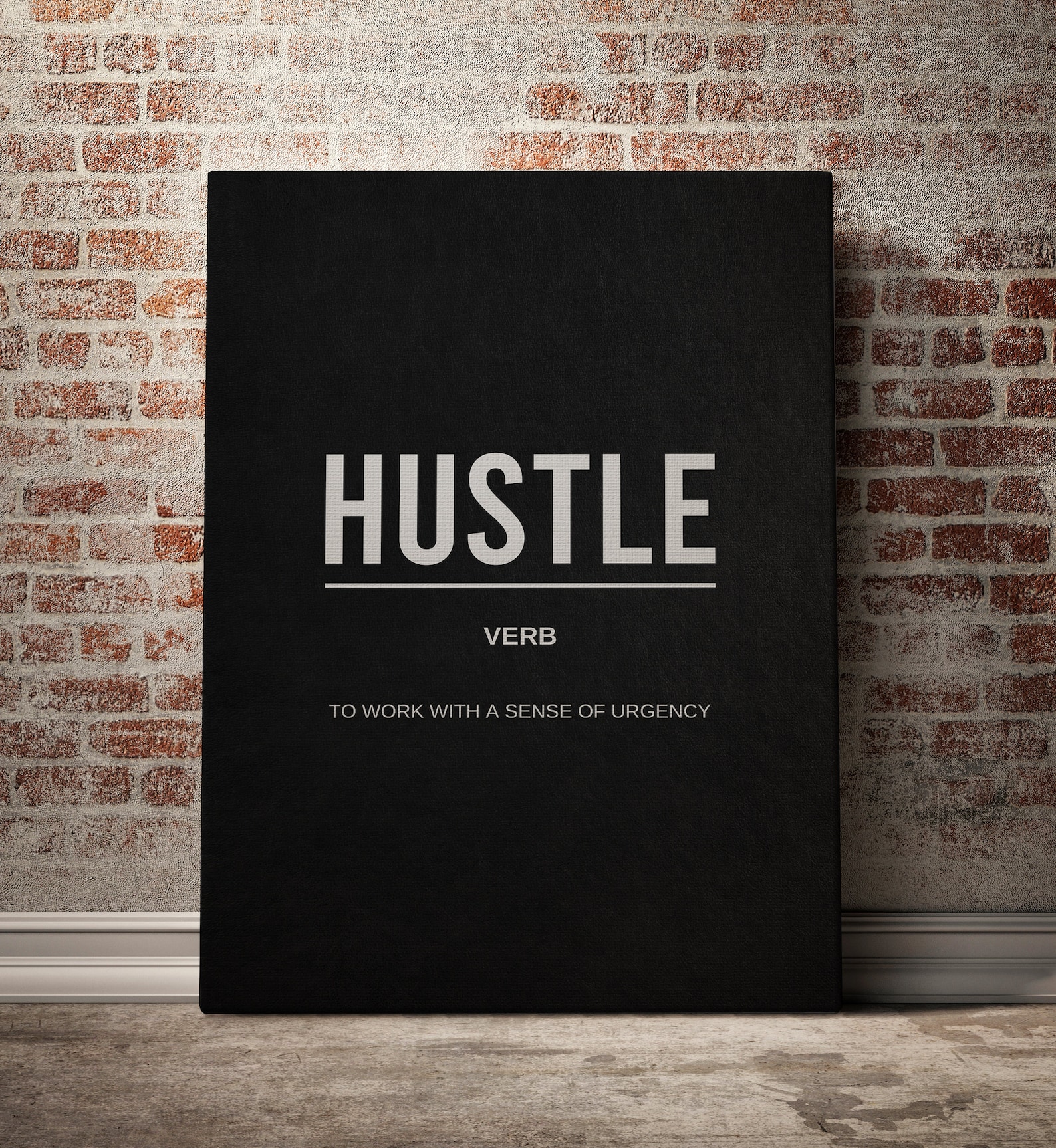 Hustle Sign Motivational Canvas Art, Definition Print, Definition Art ...