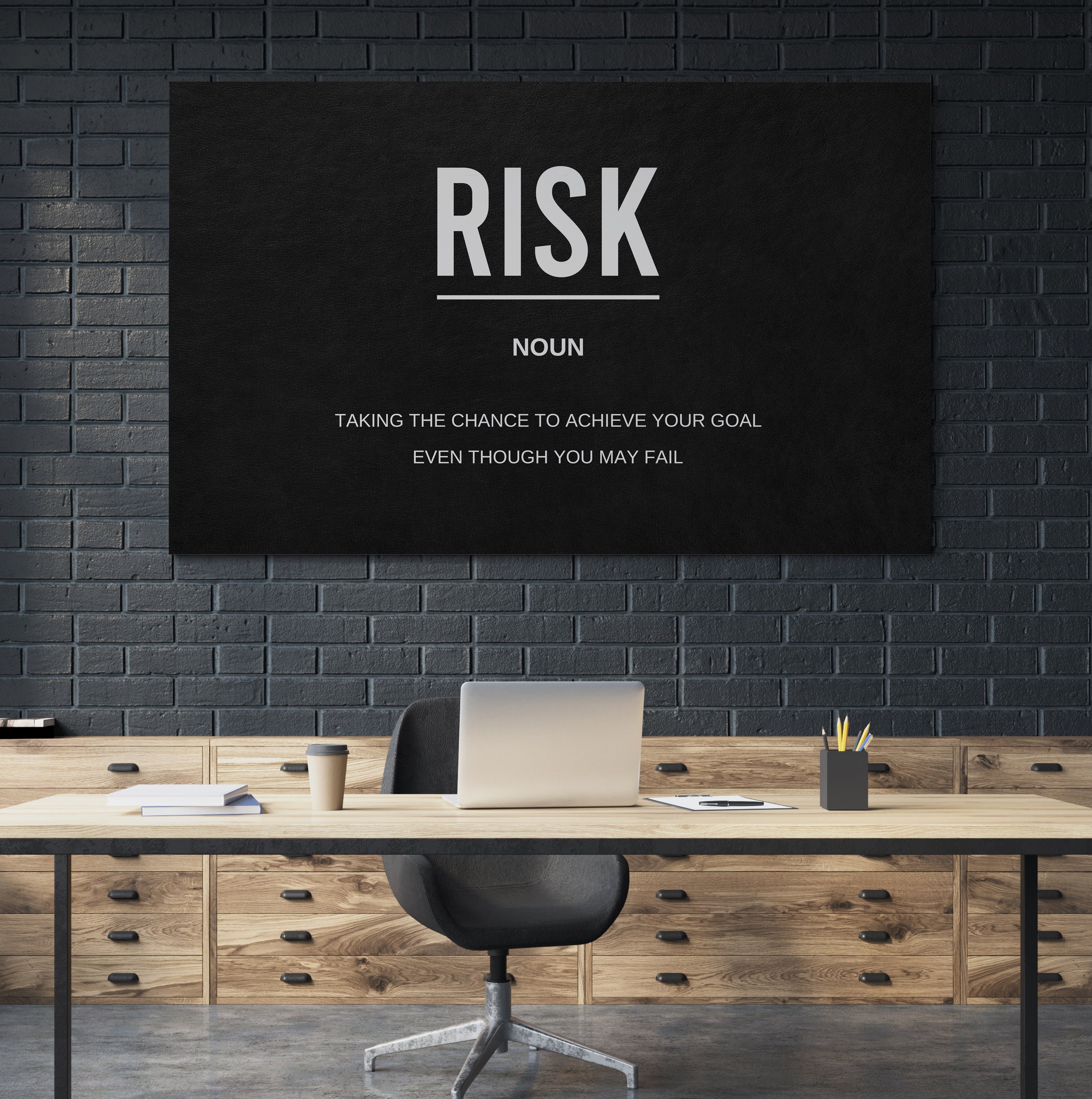 Risk Motivational / Inspirational Wall Art Print Canvas - Etsy UK