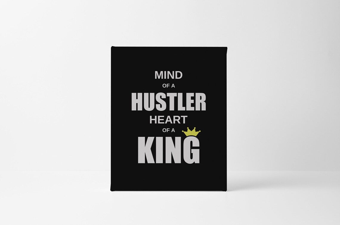 Mind of A Hustler Motivation Wall Art Canvas Print Hustle Sign - Etsy UK