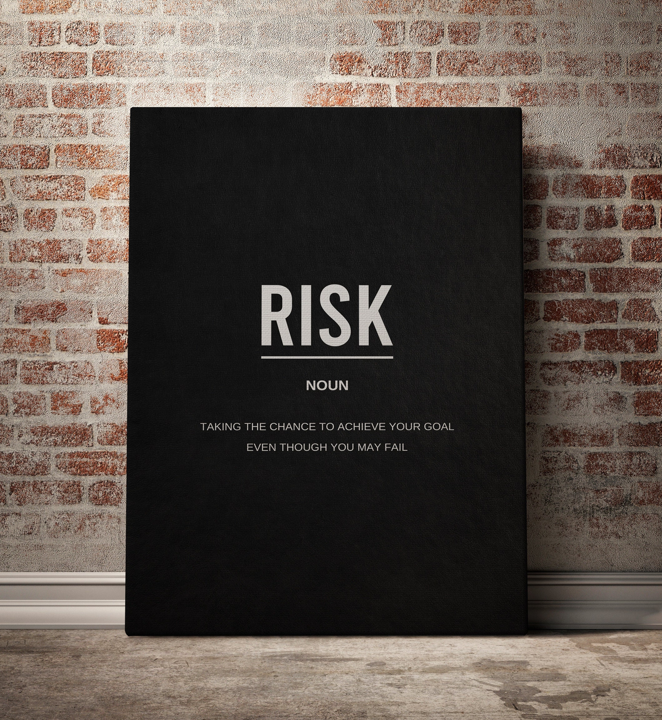 Risk Motivational Quote Canvas Print Wall Art for Office Home - Etsy