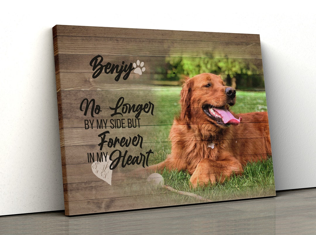 Dog Memorial Canvas Gift, Custom Dog Portrait, Dog Remembrance Gift ...