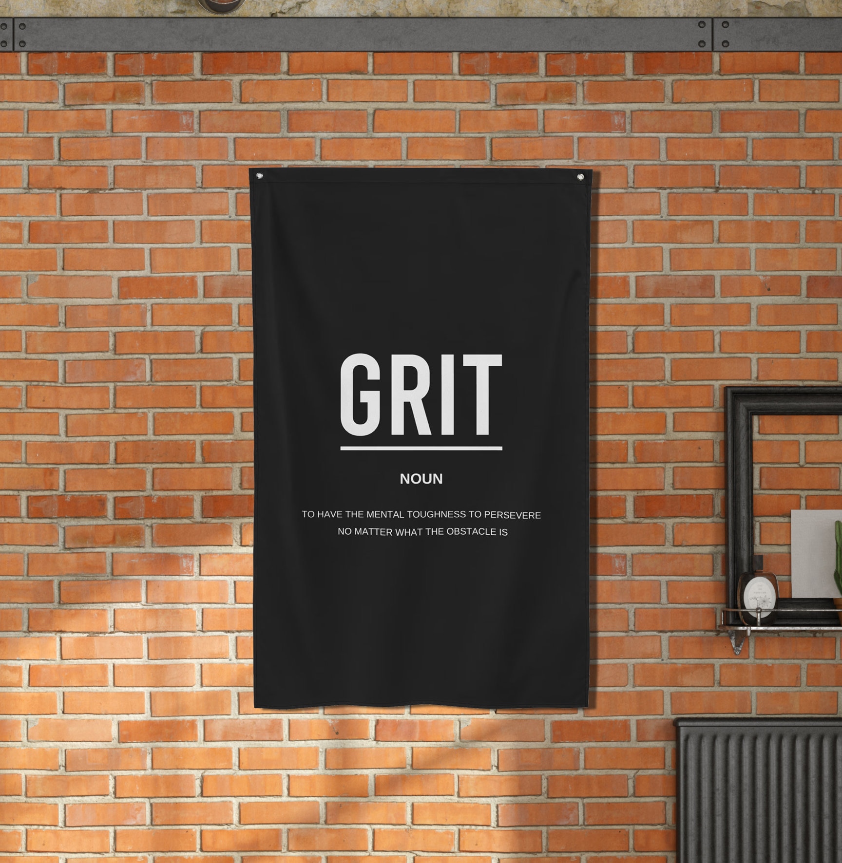Grit Definition Gym Wall Art Banner Flag, Gym Sign, Gym Banner, Gym ...
