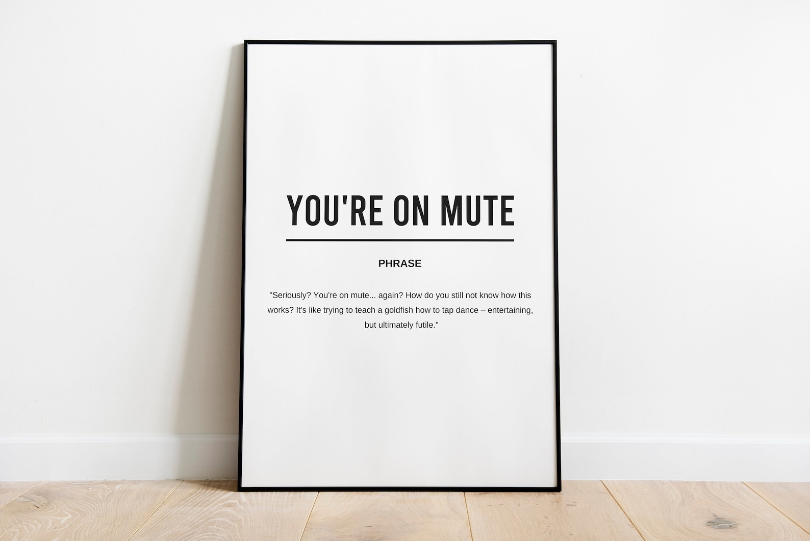 You're on Mute Funny Office Wall Decor Definition Prints Home Office ...