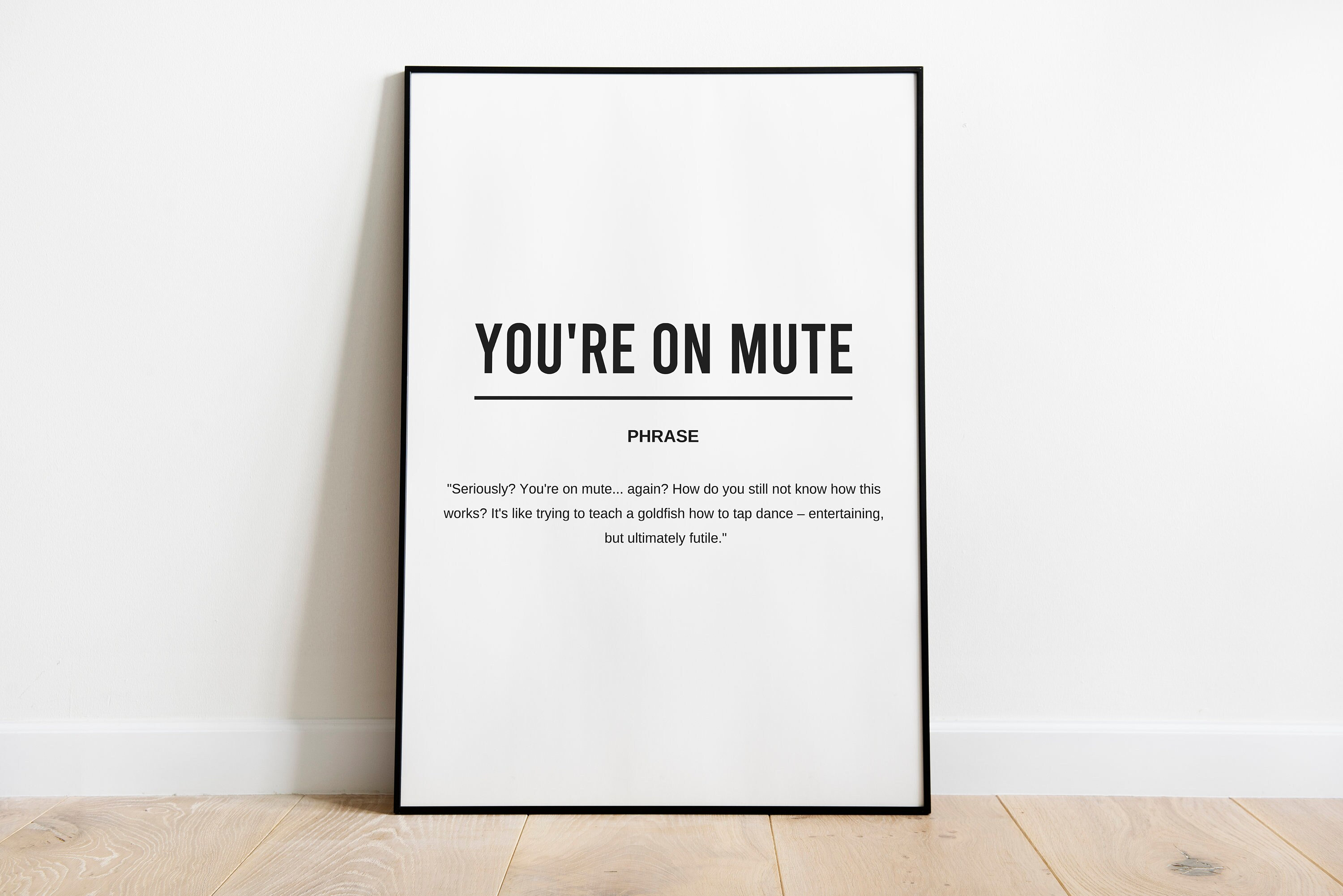 You're on Mute Funny Office Wall Decor | Definition Prints | Home ...