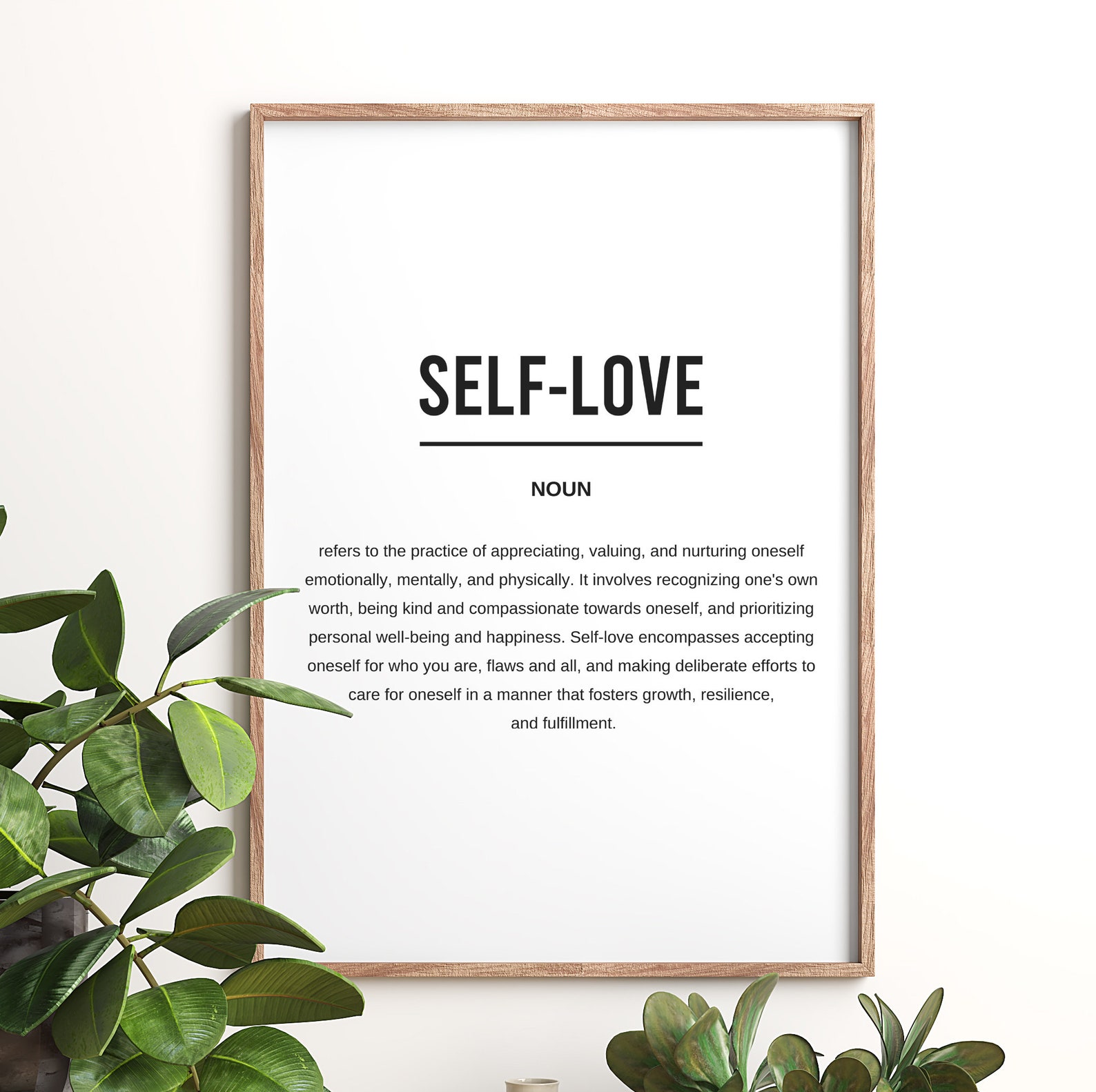 Self Love Definition Print Digital Download | Self Love Wall Art | Zoom ...