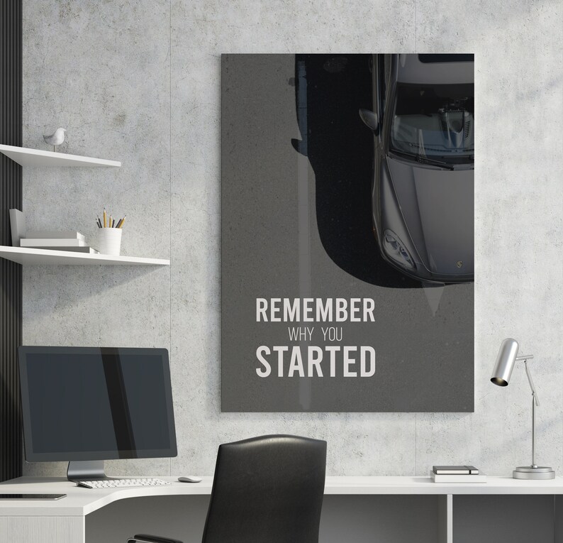 Remember Why You Started Motivational Quote Canvas Wall Art Print ...