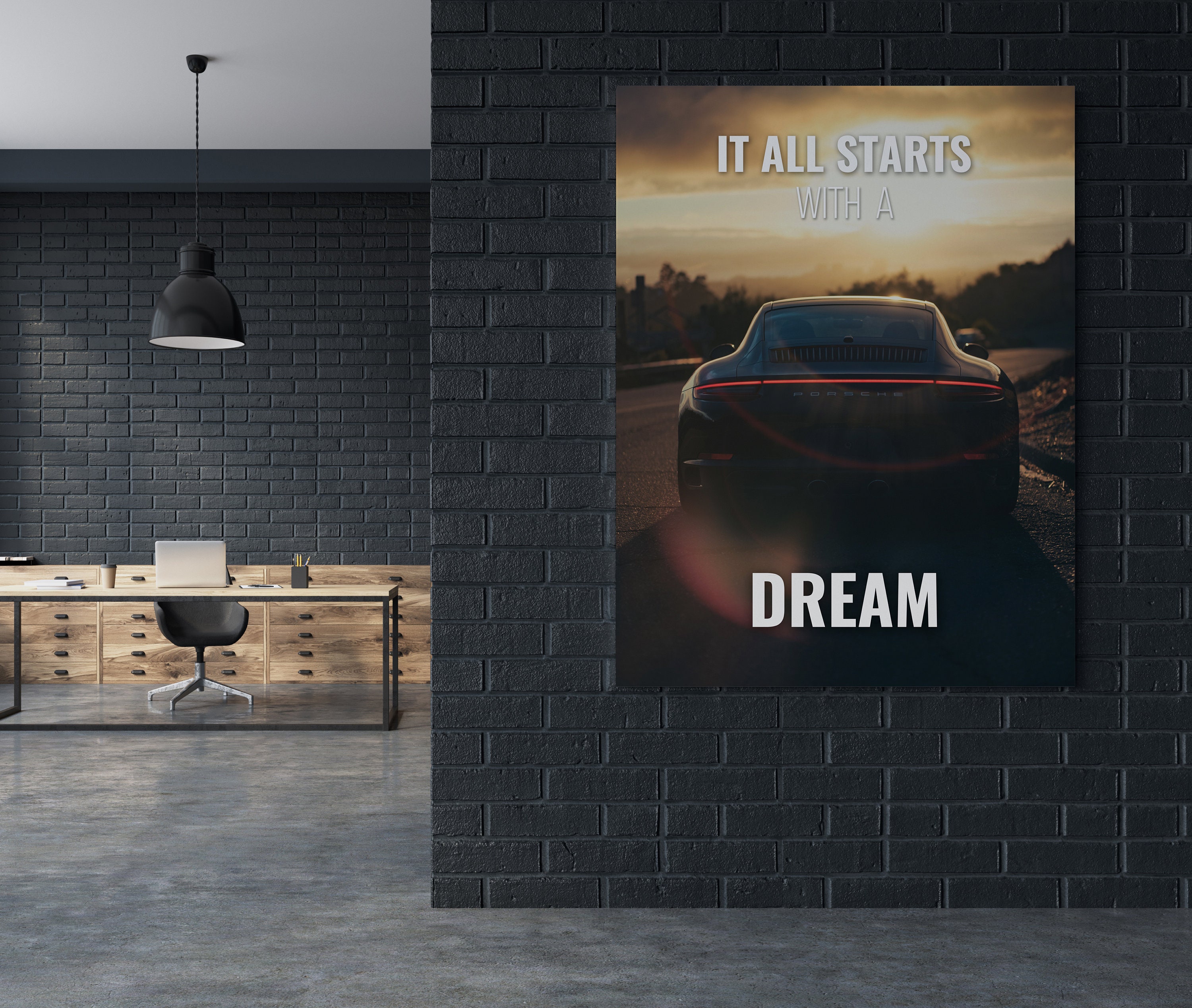 Motivational Sign Dream Big Wall Art for Home Decor Never Give up ...