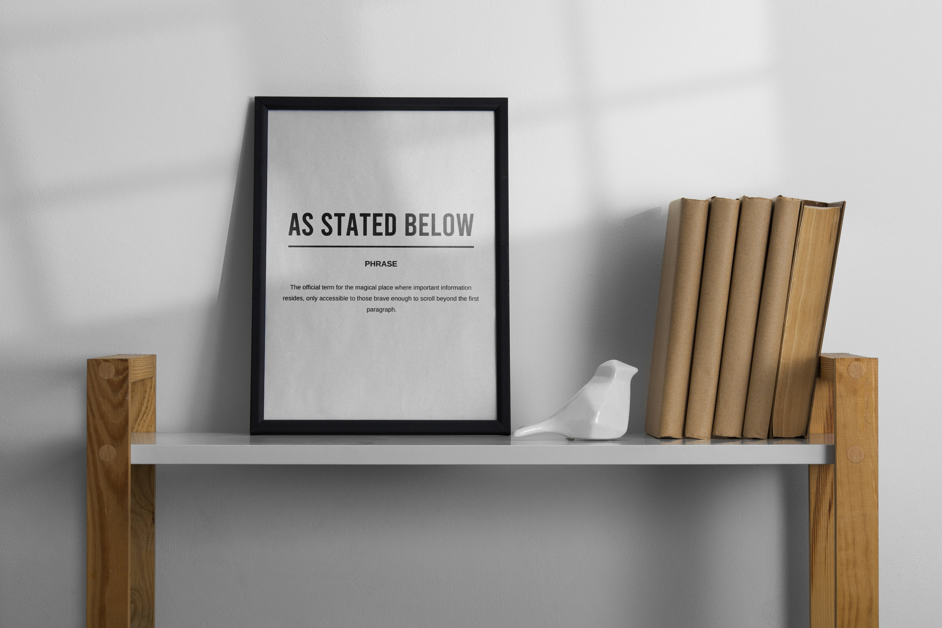 Office Wall Art Printable | as Stated Below Definition Print | Home ...