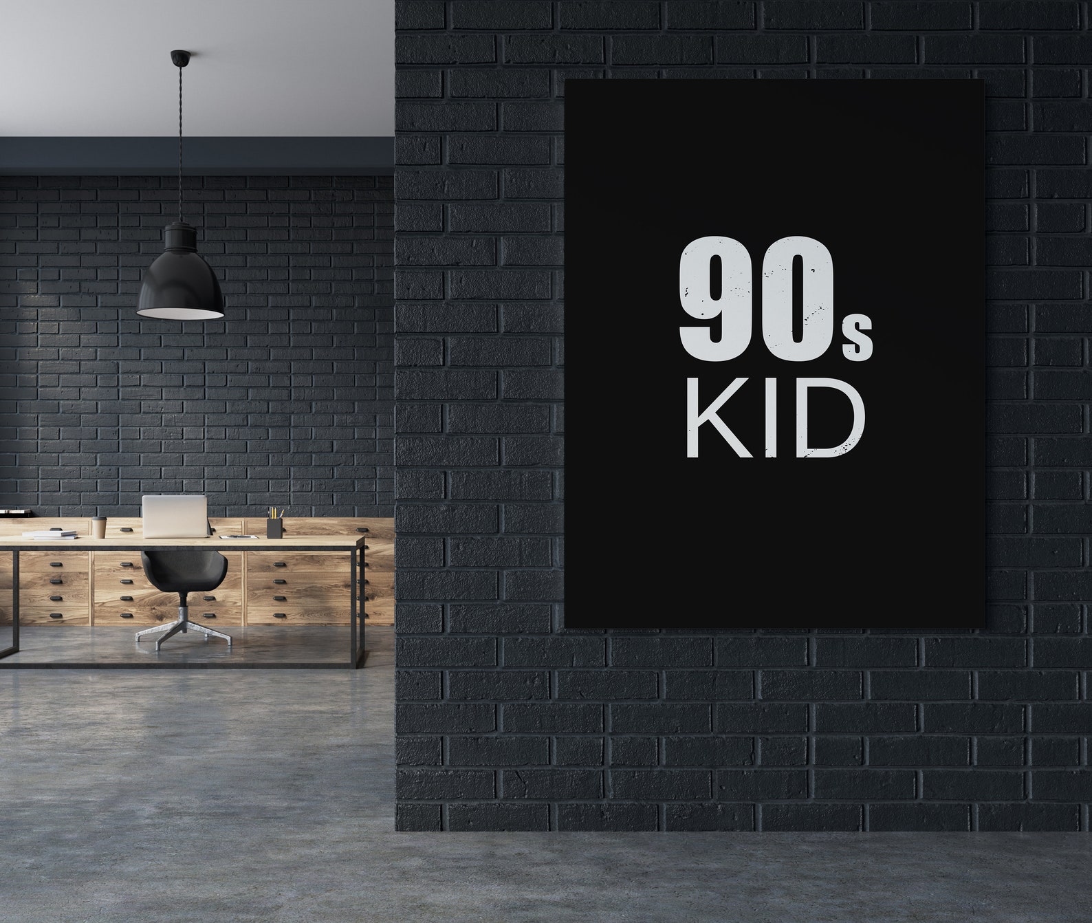 90s Kid Motivational Quote Canvas Print Retro Wall Art Birthday Gift ...