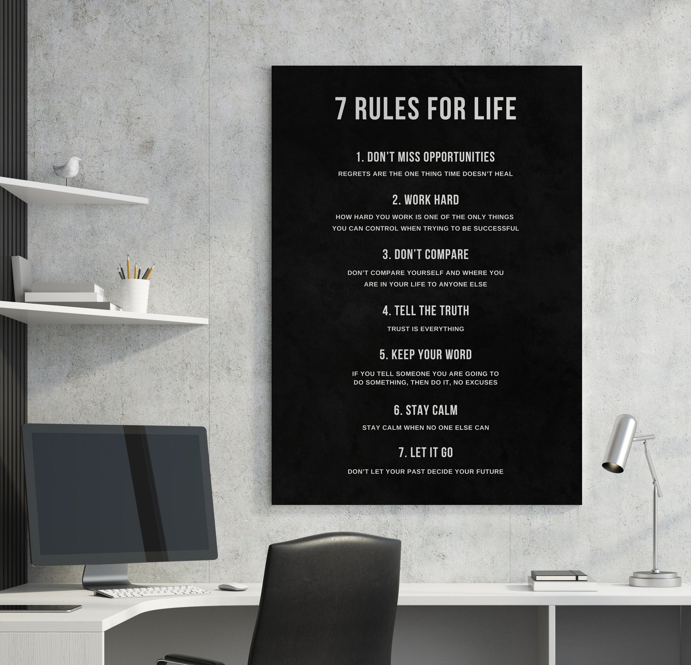 MOTIVATIONAL CANVAS ART - Inspirational Canvas Wall Art Home Office ...