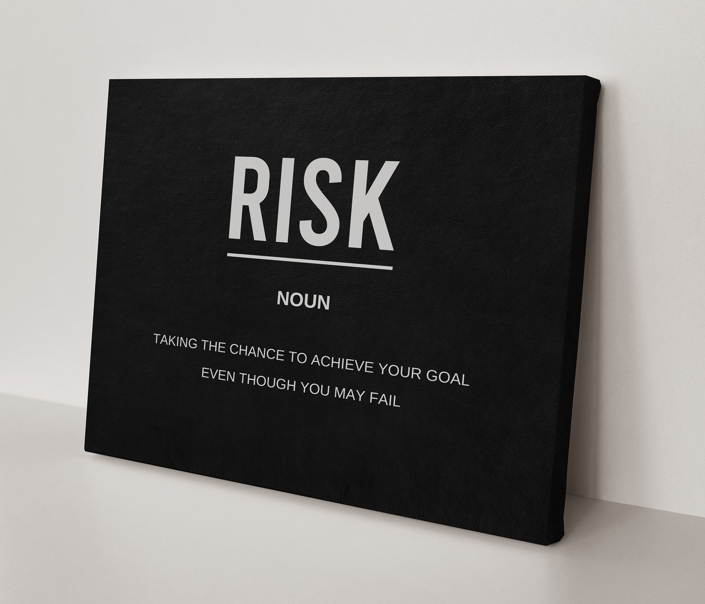 Risk Motivational / Inspirational Wall Art Print Canvas - Etsy UK