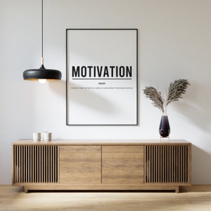Motivational Definition Posters 3 Piece Wall Art Set for Home Gym Wall ...
