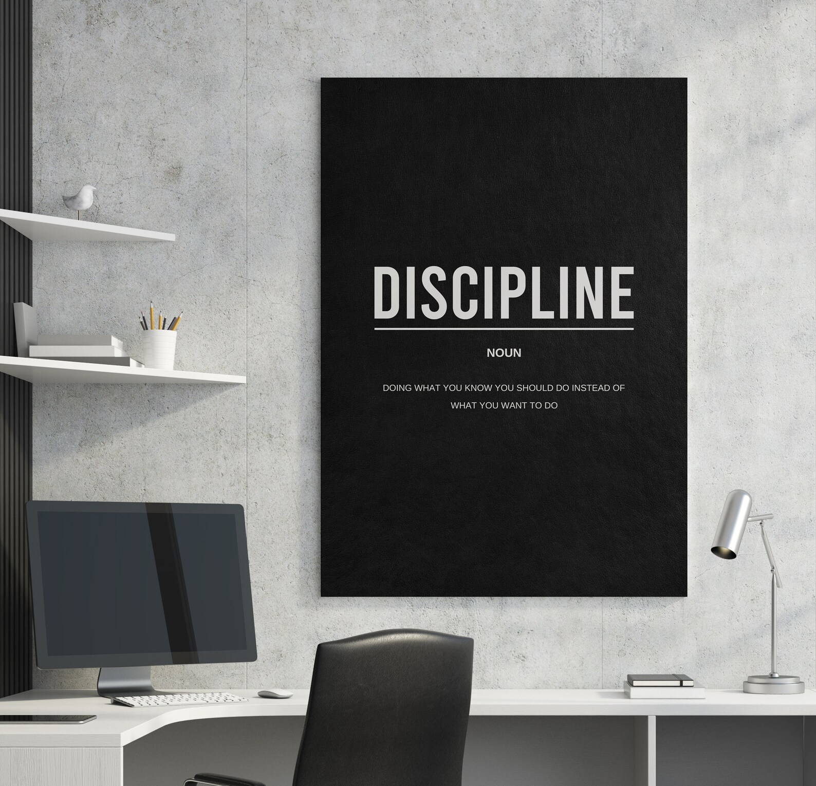 Discipline Motivational Quote Canvas Wall Art for Office Home - Etsy UK