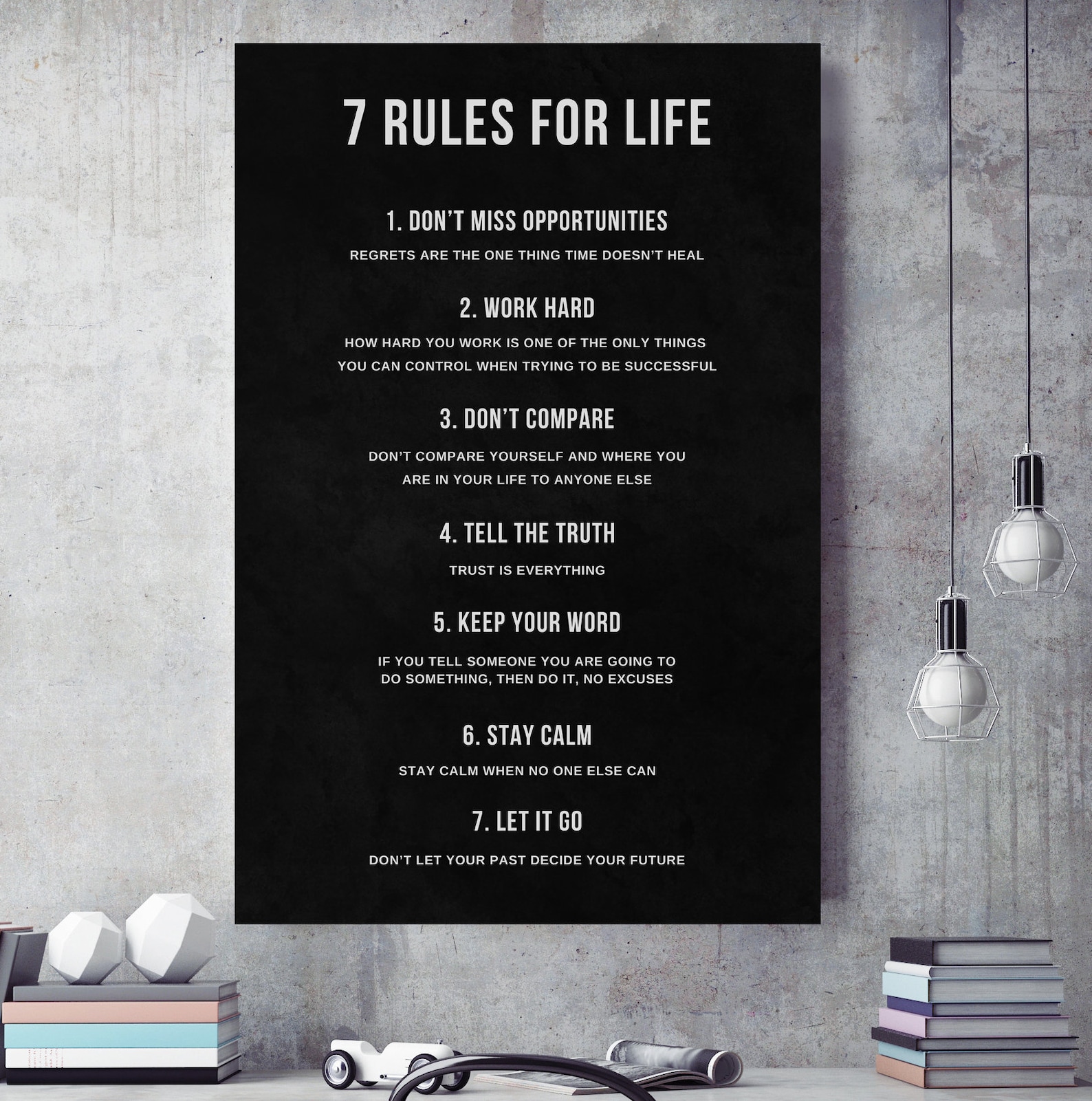 MOTIVATIONAL CANVAS ART - Inspirational Canvas Wall Art Home Office ...