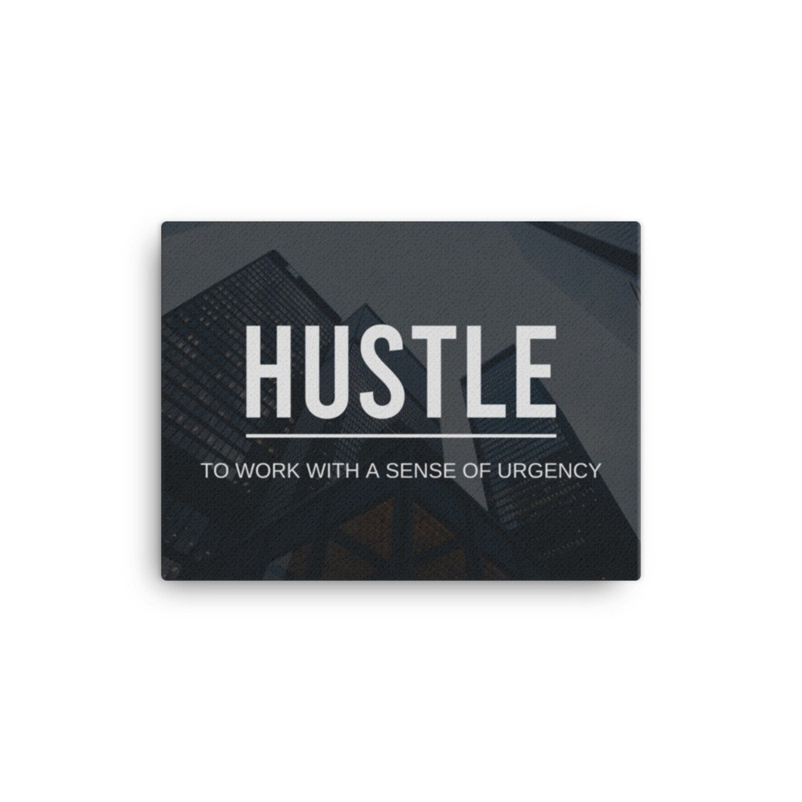 Hustle Sign Motivational Wall Art Canvas Hustle Poster Office Decor ...