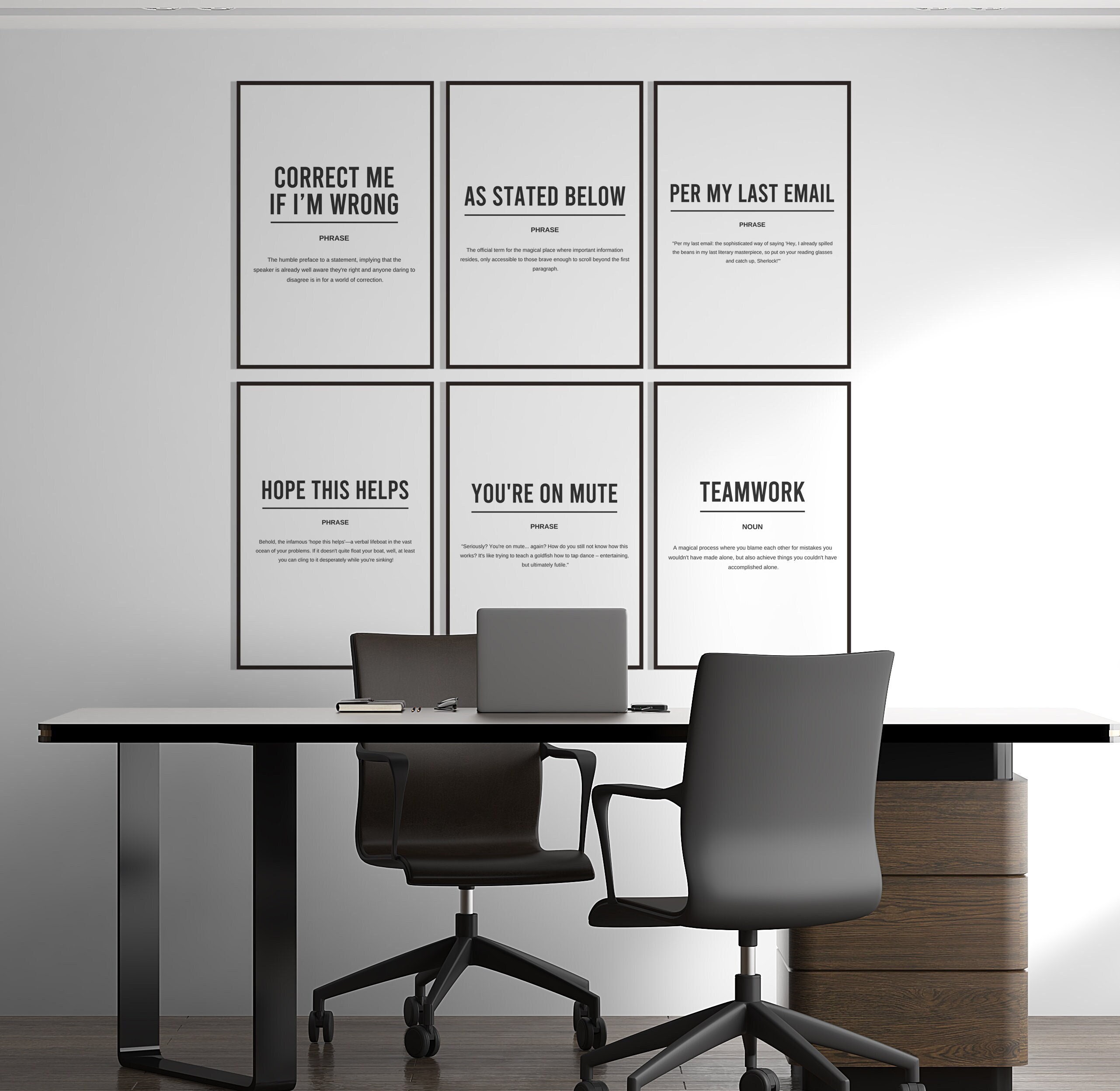 Funny Office Wall Art Definition Prints Work From Home Art X6 Printable ...