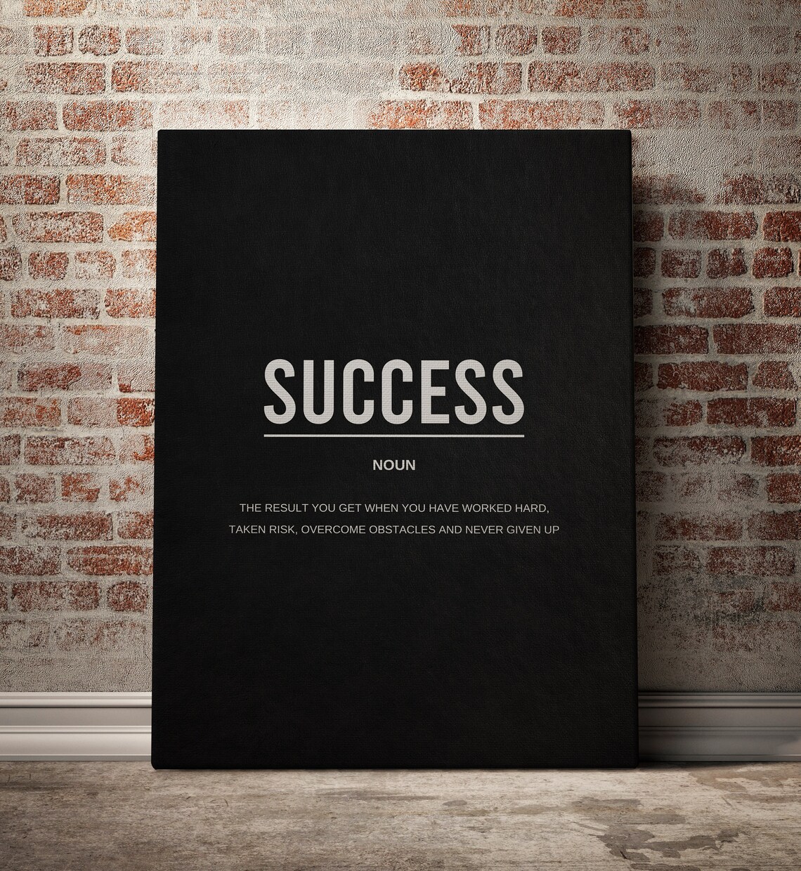 Success Motivational Quote Canvas Wall Art for Office Home - Etsy