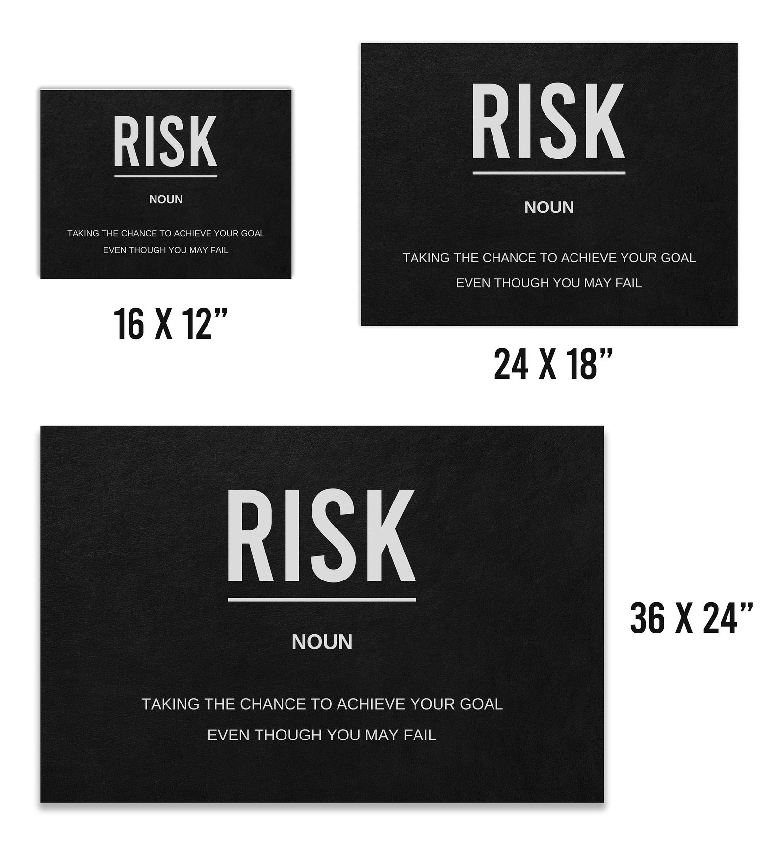 Risk Motivational / Inspirational Wall Art Print Canvas - Etsy UK