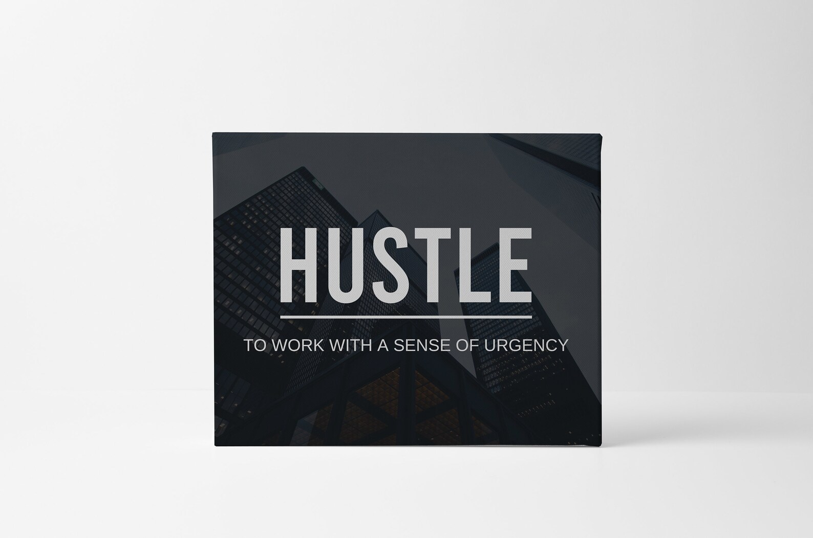 Hustle Sign Motivational Wall Art Canvas Hustle Poster Office Decor ...