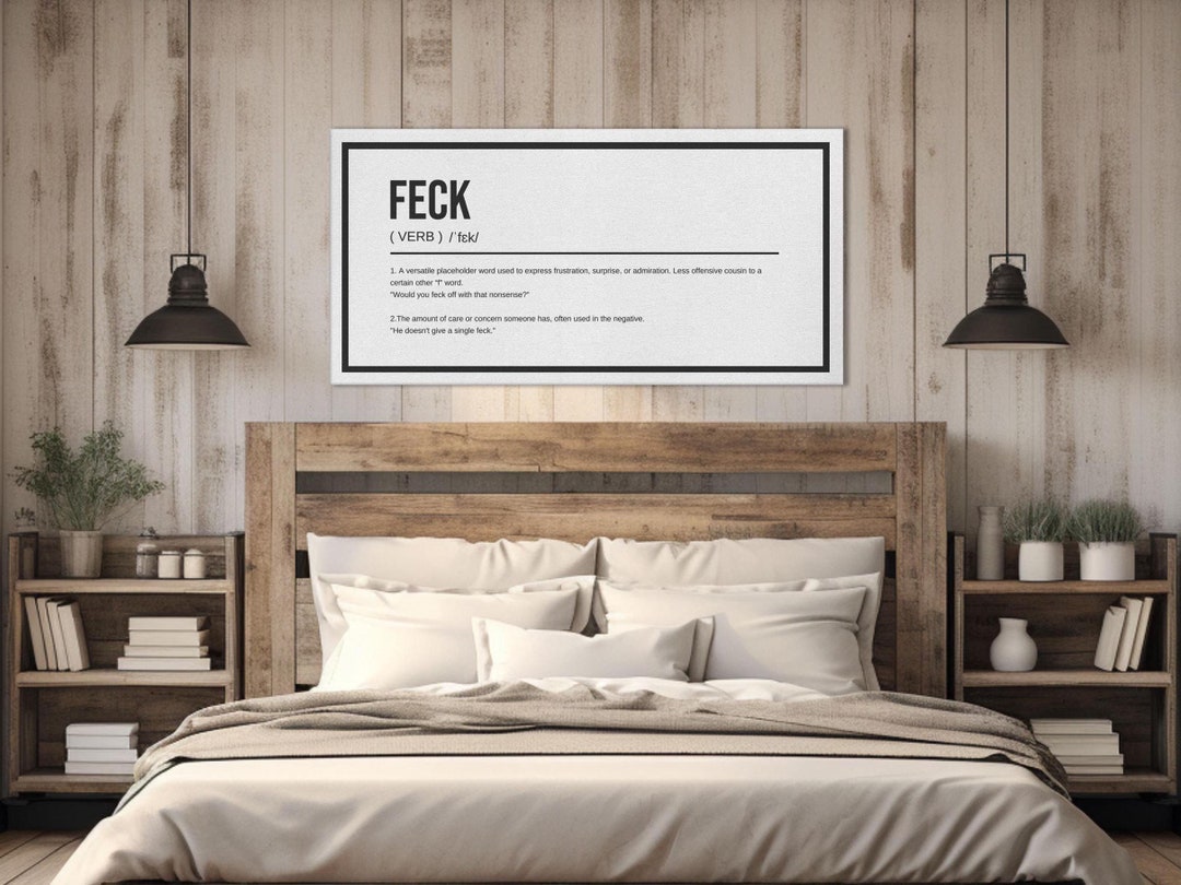 Feck Funny Irish Definition Canvas Wall Art Print, Funny Irish Saying ...