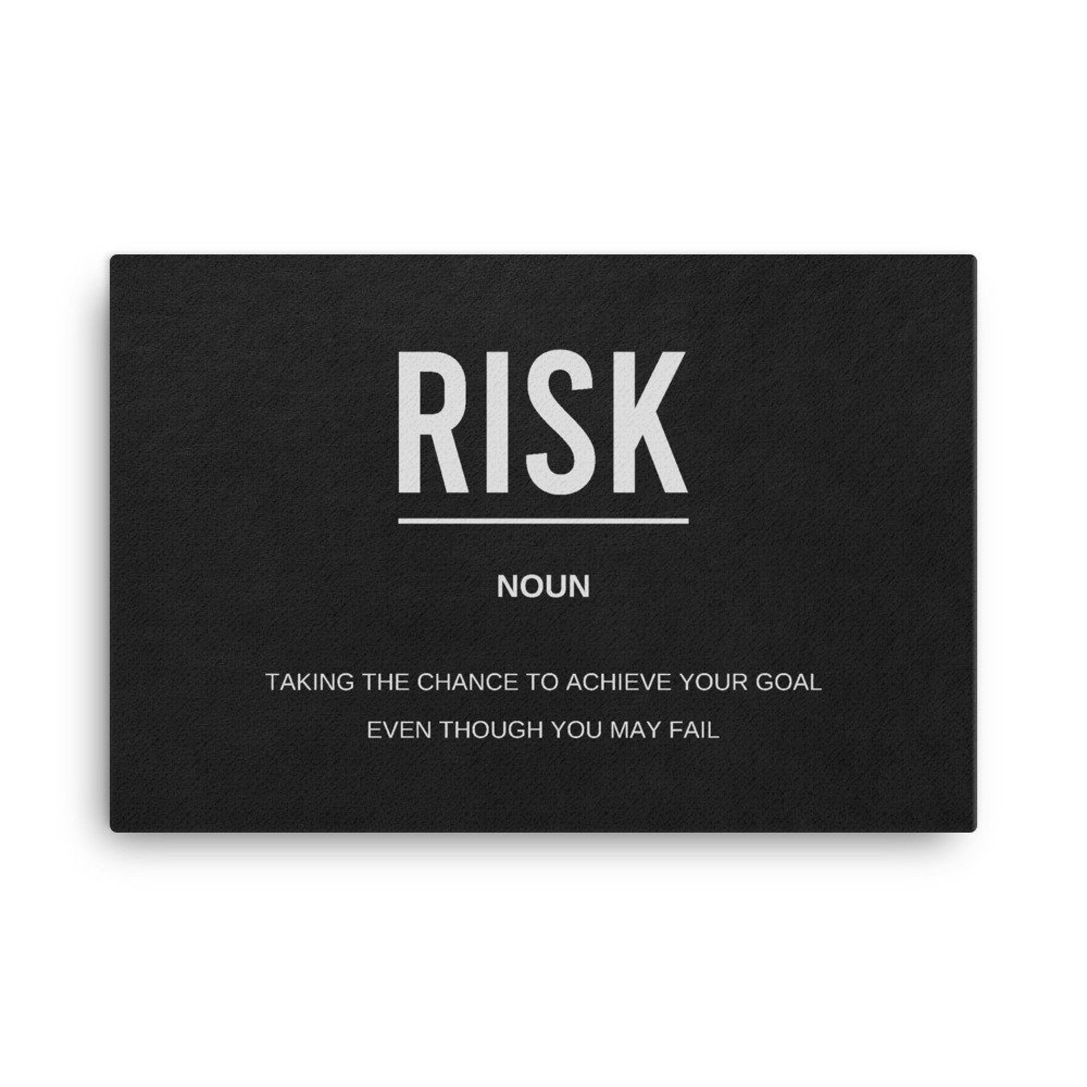 Risk Motivational / Inspirational Wall Art Print Canvas - Etsy UK