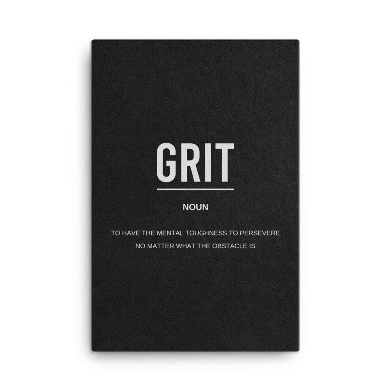 Inspirational / Motivational Grit Wall Art Canvas Print Noun Artwork ...