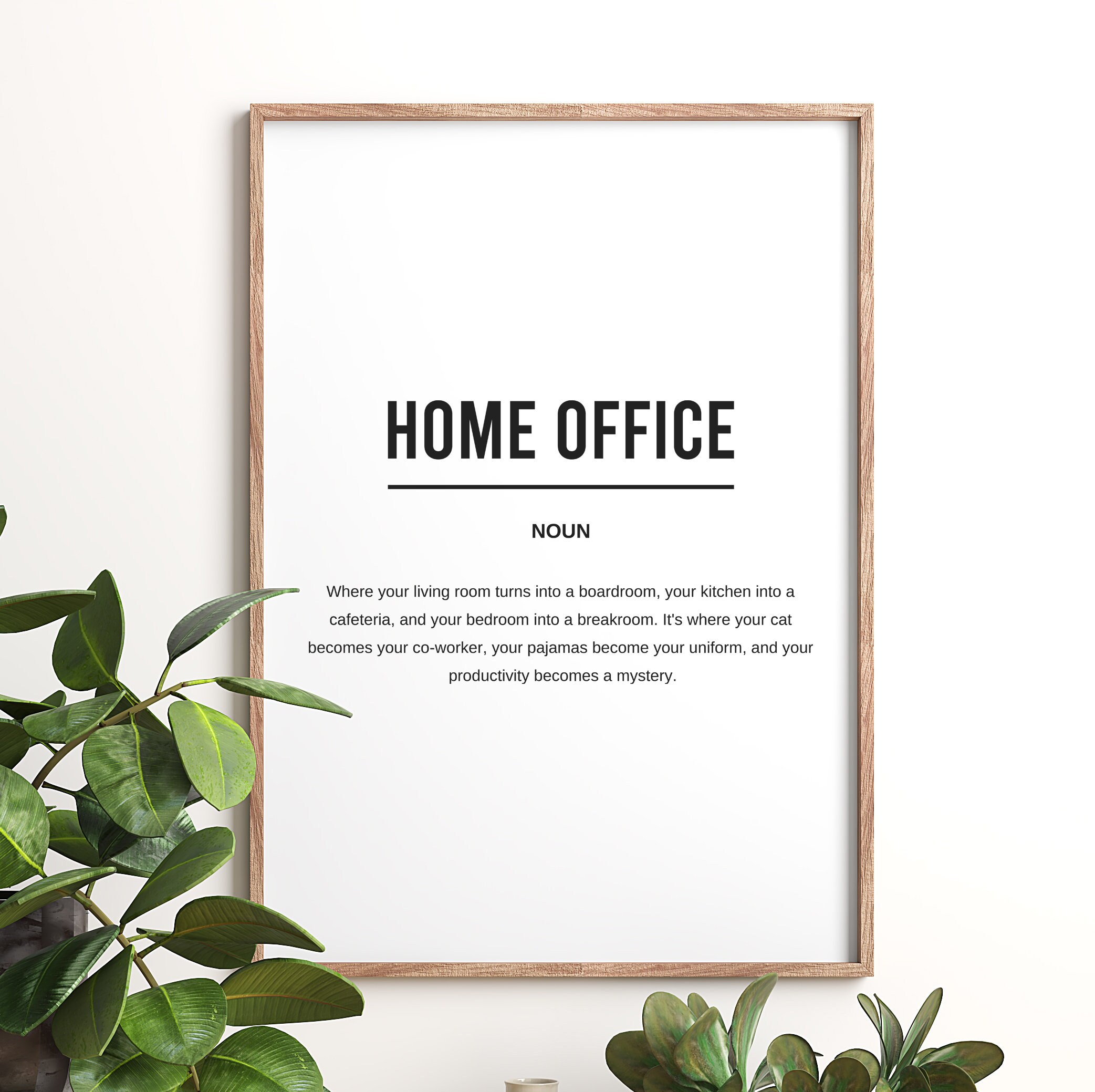 Home Office Definition Druck | Arbeit von zu Hause aus Kunst | Lustiges ...